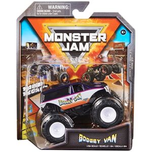 monster jam 2022 spin master 1:64 diecast truck with bonus accessory: danger divas boogey van