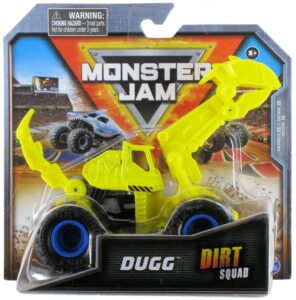 monster jam 2023 1:64 diecast dirt squad series 8 dugg the excavator (yellow)