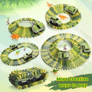 burgkidz Tracks Cars Replacement only, Toys Track Cars Racing Track Accessories Compatible with Most Tracks, Dinosaur Track Cars for Kids Boys and Girls Ages 3 4 5 6 7 Years Old