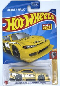 hot wheels 2022 - lb super silhouette - nissan silvia (s15) - yellow - hw turbo - 6/10