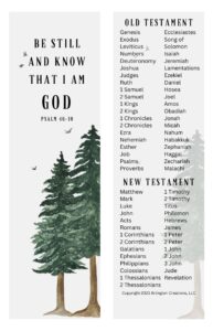 books of the bible christian bookmark - 20 pack - large print - made in usa