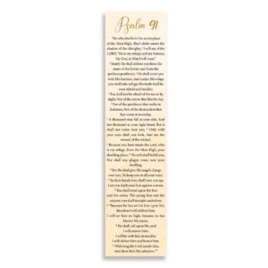 bible verse psalm 91 christian bookmarks, christian bookmark, page marker divider, christian gifts for men woman father mother faith hope encouragement (pack of 12)