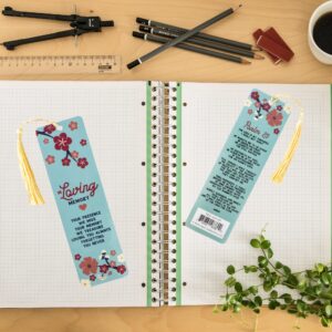 Bible Bookmark with Tassel & Scripture - Psalm: 23 - in Loving Memory Memorial Verse Bookmark - Inspirational Christian Bookmarks for Men & Women - Religious Bookmarks