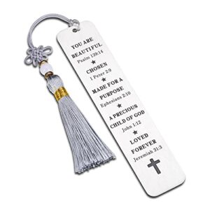 baptism gifts confirmation gifts for women first communion gifts inspirational christian gifts bible verse bookmark with tassel book lover gifts for women birthday christmas bookmarks gifts for friend