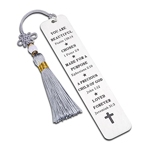 Baptism Gifts Confirmation Gifts for Women First Communion Gifts Inspirational Christian Gifts Bible Verse Bookmark with Tassel Book Lover Gifts for Women Birthday Christmas Bookmarks Gifts for Friend