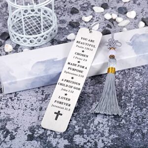 Baptism Gifts Confirmation Gifts for Women First Communion Gifts Inspirational Christian Gifts Bible Verse Bookmark with Tassel Book Lover Gifts for Women Birthday Christmas Bookmarks Gifts for Friend