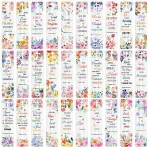 120 pieces bible verses bookmarks with hollow cross for women scripture bookmarks christian book markers for women men church gifts supplies (wood flower)