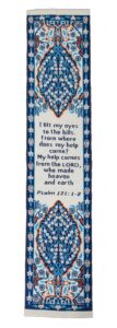 logos bookmark -psalm 121:1-2, christian, cloth carpet bookmark