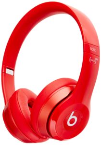 beats solo 2 wired on-ear headphone not wireless - red (renewed)