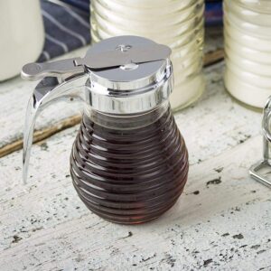 tablecraft bh7 syrup server, 6 oz, clear