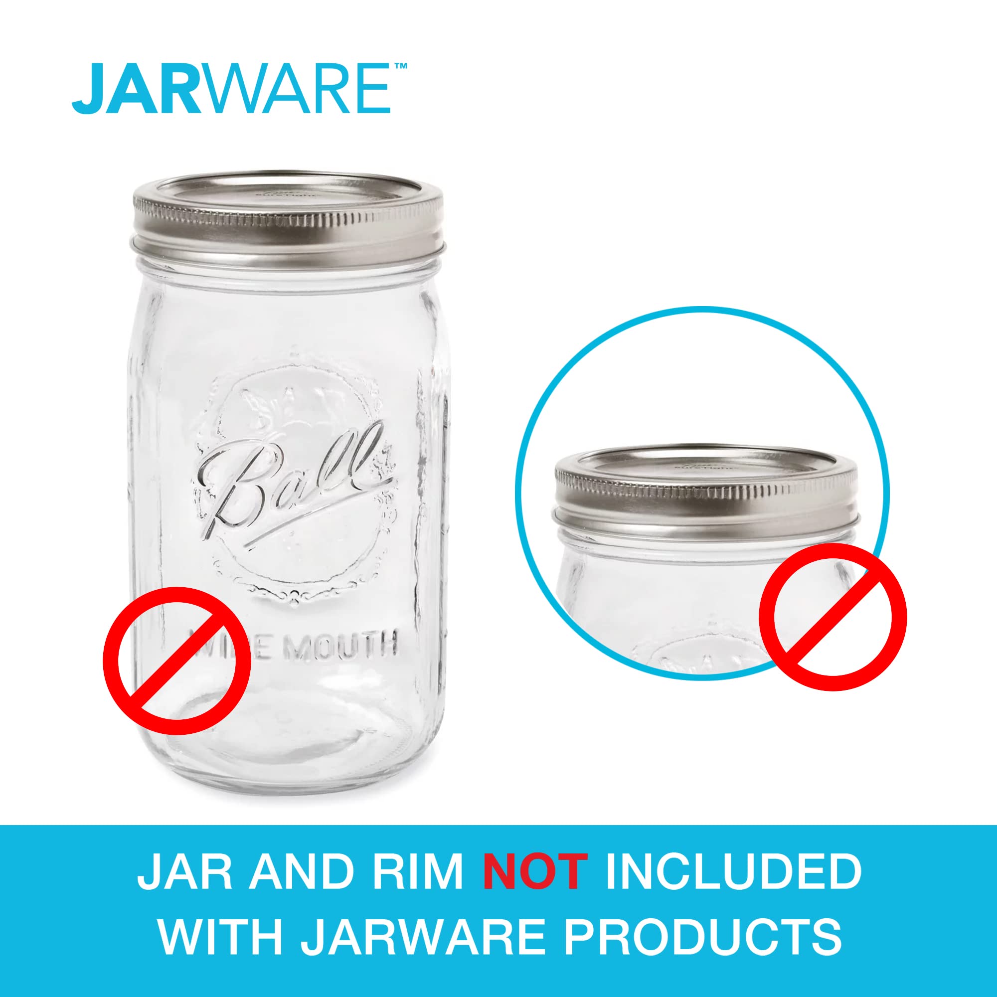 Jarware Stainless Steel Oil Cruet Lid, Wide Mouth Mason Jar Spout Lid