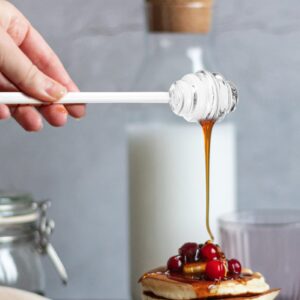 Healvian Coffee Syrup Coffee Syrup Drink Dispenser Honey Stirring Stick Household Honey Stir Stick Handle Honey Container Rod, Transparent Coffee Syrup Drink Dispenser Drink Dispenser