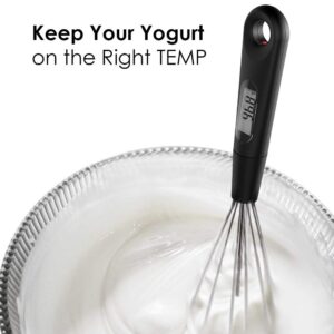 Thermaque Digital Candy Thermometer Whisk for Chocolate, Icing Creamer, Yogurt, Sauces, and Homemade Soup Thicken