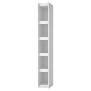 mendocino 1.0 evergreen valuable bookcase, white