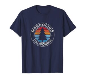 mendocino california ca vintage graphic retro 70s t-shirt