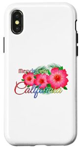 iphone x/xs mendocino california tropical flowers family vacation case