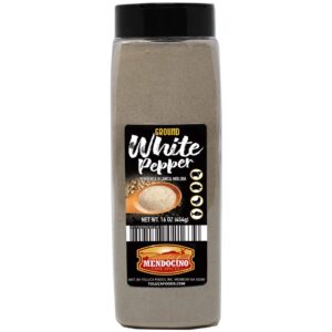 mendocino ground white pepper 16 oz jar