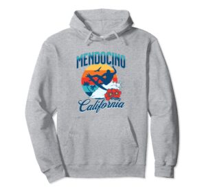 mendocino california beach surfing summer vacation pullover hoodie