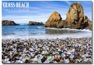 glass beach in mendocino county, california travel refrigerator magnet size 2.5" x 3.5"