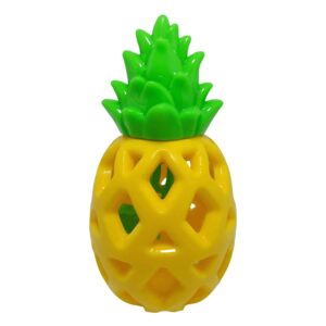 steel dog treaters pineapple, dog toy for boredom and stimulation, treat dispensing, interactive dog puzzle toys for small, medium, large breed