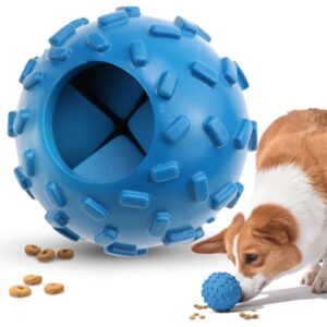 doudele dog toy balls small - interactive and treat dispensing toys for active dogs，fetch balls extremely durable natural rubber