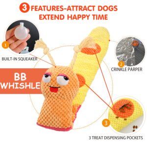 lilfrd Dog Enrichment Toys - Dog Puzzles Squeaky Treat Dispensing Crinkle Plush Snuffle Toys - Dog Treat Toy for Small Medium Large Dogs Tough Funny Soft Puppy Toy, Snail