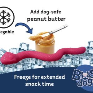 Busy Doggy Snake Treat Dispenser Toy, Interactive Dog Toy, Dog Enrichment Toy with Squeaker