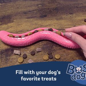 Busy Doggy Snake Treat Dispenser Toy, Interactive Dog Toy, Dog Enrichment Toy with Squeaker