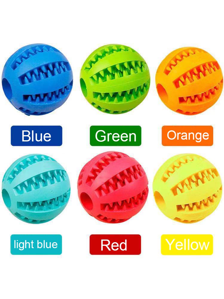 Sunglow 2 Pack Dog Toy Ball，Nontoxic Bite Resistant Teething Toys Balls for Small/Medium/Large Dog and Puppy Cat, Dog Pet Food Treat Feeder Chew Tooth Cleaning Ball Exercise Game IQ Training Ball