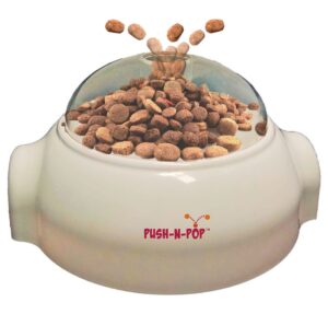 spot push n’ pop - interactive slow feeding dog food dispenser - award winning - mental stimulation, entertaining, durable ethical pets