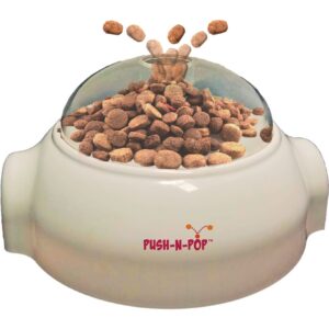 SPOT Push N’ Pop - Interactive Slow Feeding Dog Food Dispenser - Award Winning - Mental Stimulation, Entertaining, Durable Ethical Pets