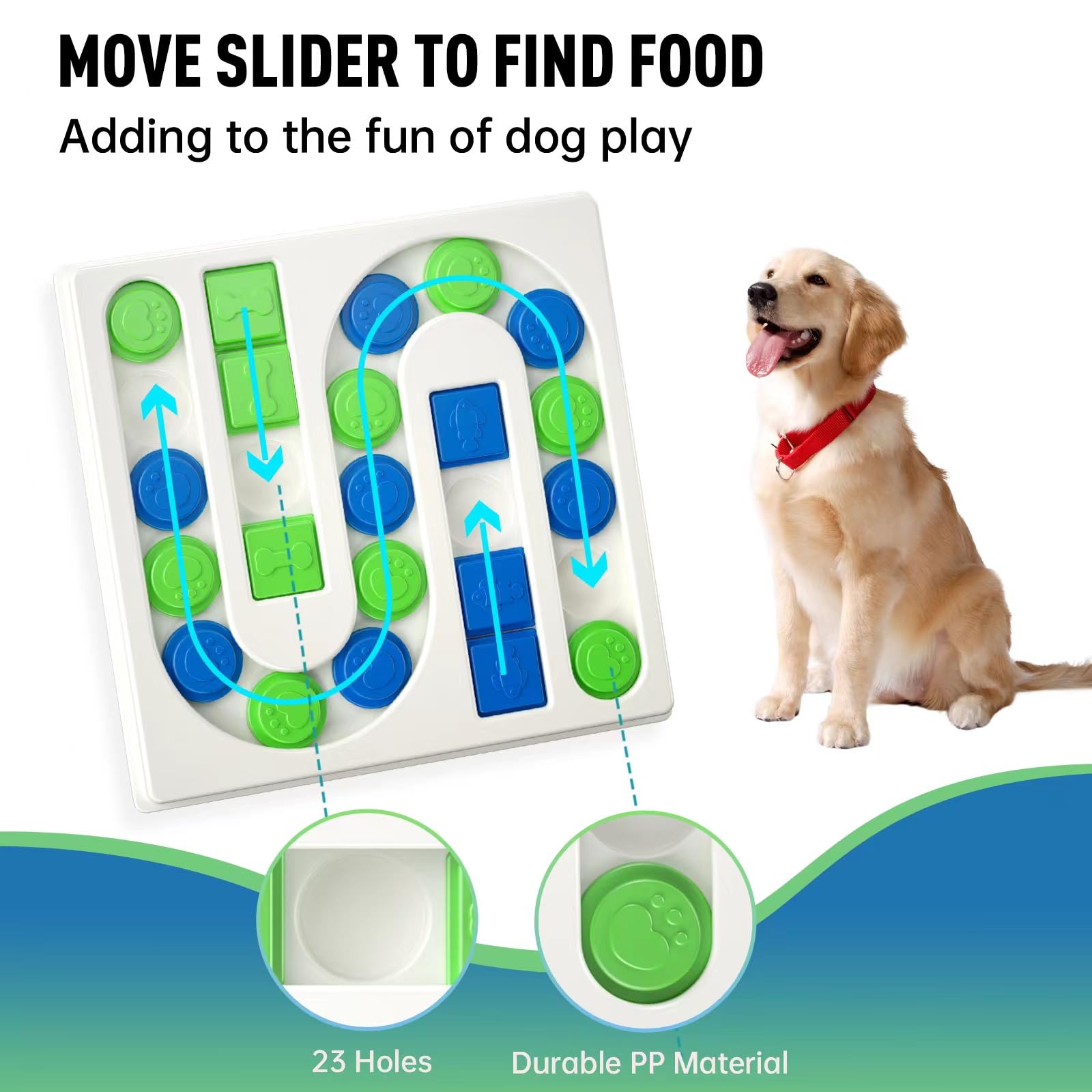 RETALPQ Dog Puzzle Toys,Dog Treat Puzzle,Dogs Food Puzzle Feeder Toys for IQ Training,Interactive Dog Toys, Mental Enrichment