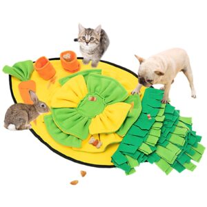 pet race snuffle mat for large dogs food puzzles cat feeding rabbit foraging radish shape pet pad treat dispenser hand and machine washable