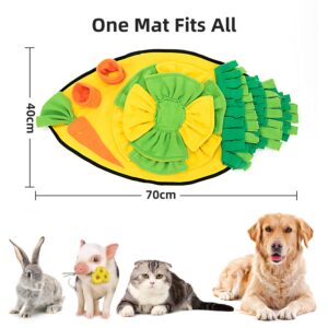 Pet Race Snuffle Mat for Large Dogs Food Puzzles Cat Feeding Rabbit Foraging Radish Shape Pet Pad Treat Dispenser Hand and Machine Washable