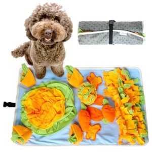 dog snuffle mat, sniff mat, interactive game for large, medium, and small dogs, treat dispenser indoor outdoor stress relief, enrichment toys