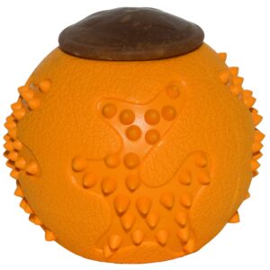 starmark rubbertuff treat ball (large), orange