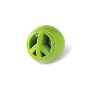 outward hound nooks peace interactive treat dispensing dog toy, small, green