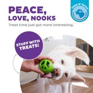 Outward Hound Nooks Peace Interactive Treat Dispensing Dog Toy, Small, Green