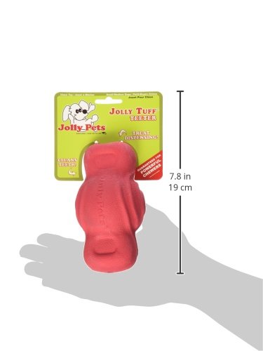 Jolly Pets Tuff Range Tuff Teeter Bouncing Treat Dispenser Dog Toy, 5 Inches, Red