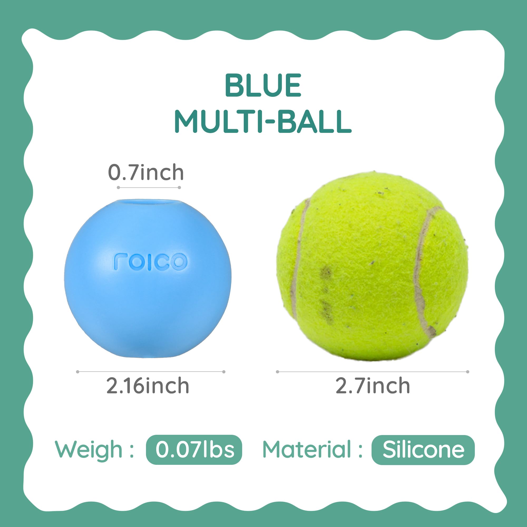 ROICO Pet Toy Ball - Interactive Toys for Cats and Small Dogs, Stocking Stuffers for Pet, Gifts for Dogs and Cats | Silicone Puzzle Toy Ball for Dogs, Slow Treat Feeding Ball for Cats