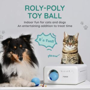 ROICO Pet Toy Ball - Interactive Toys for Cats and Small Dogs, Stocking Stuffers for Pet, Gifts for Dogs and Cats | Silicone Puzzle Toy Ball for Dogs, Slow Treat Feeding Ball for Cats