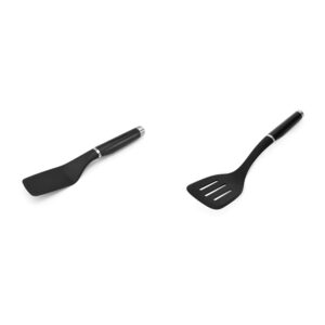 kitchenaid gourmet cookie lifter, one size, black and kitchenaid classic slotted turner, one size, black 2, 13.66-inch