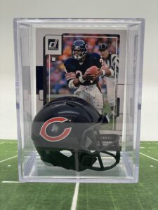 chicago nfl helmet shadowbox w/walter payton card