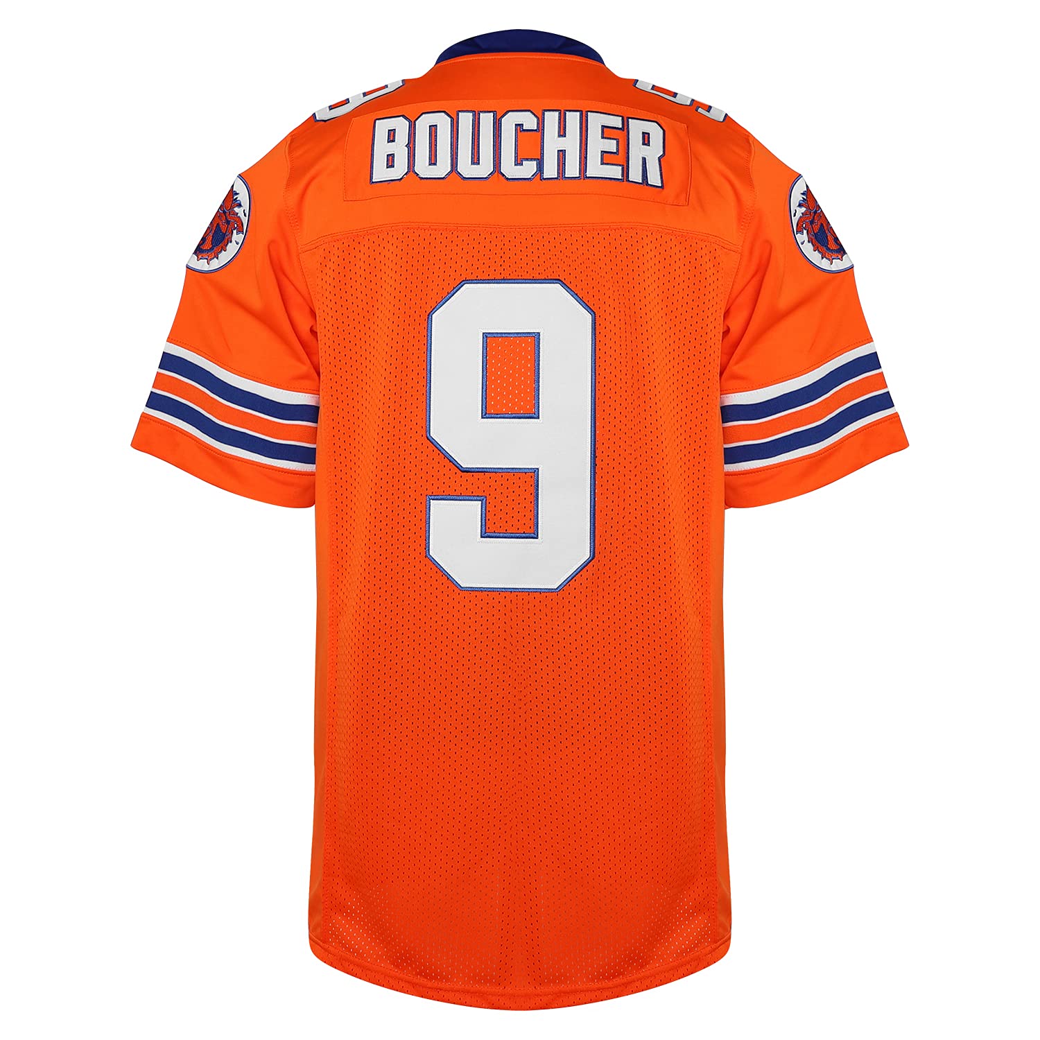 Phoneutrix Bobby Boucher #9 The Waterboy Adam Sandler Movie Mud Dogs Bourbon Bowl Football Jersey (Orange, X-Large)