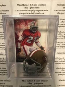 deion sanders san francisco 49ers mini helmet card display collectible hof auto shadowbox autograph