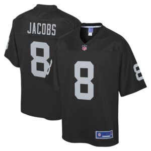 nfl pro line men's josh jacobs black las vegas raiders replica jersey, xx-large