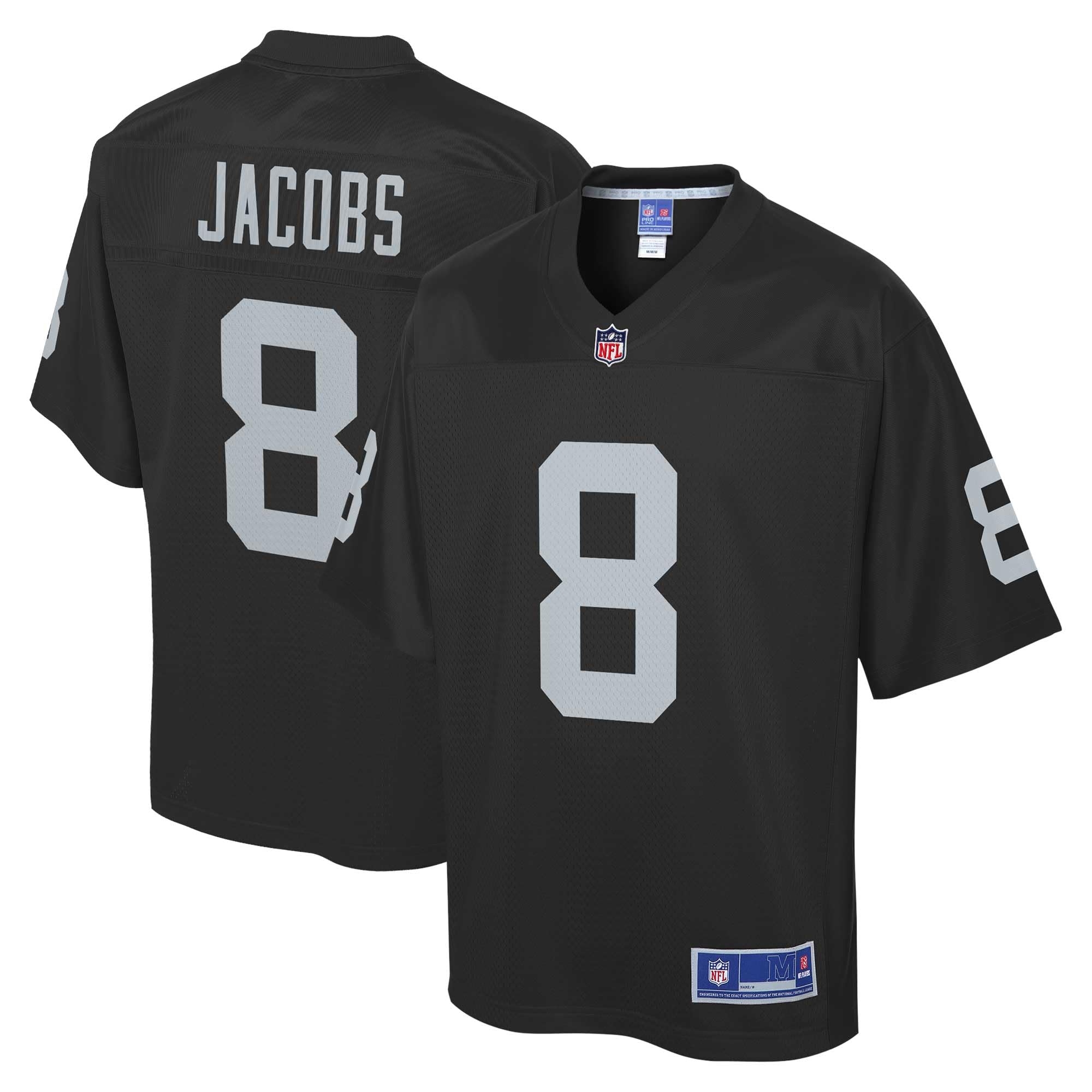 NFL PRO LINE Men's Josh Jacobs Black Las Vegas Raiders Replica Jersey, XX-Large