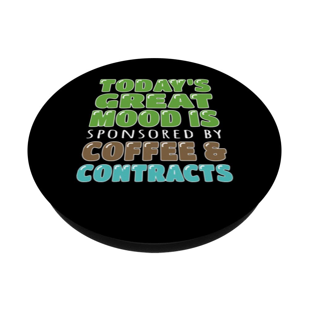 Coffee & Contracs Realtor Real Estate Agent PopSockets Swappable PopGrip