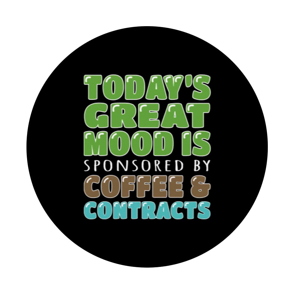 Coffee & Contracs Realtor Real Estate Agent PopSockets Swappable PopGrip