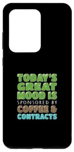 galaxy s20 ultra coffee & contracs realtor real estate agent case